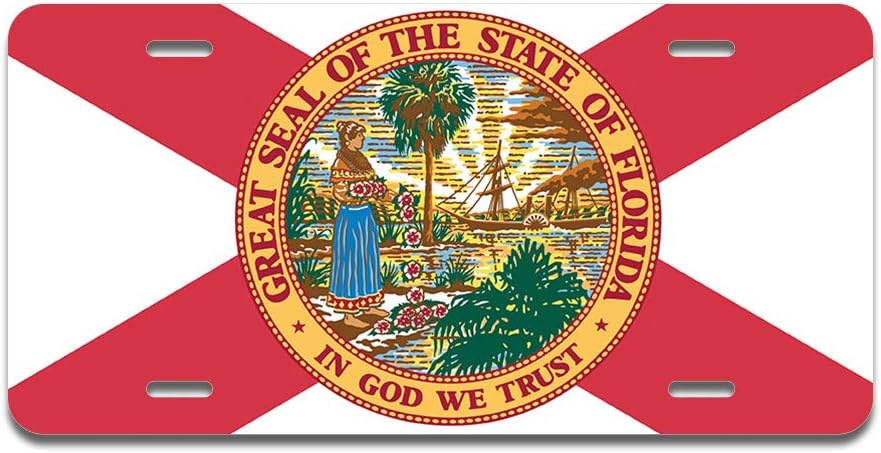 Amazon.com: SignMission Florida Flag Aluminum License Plate 12" X 6 ...