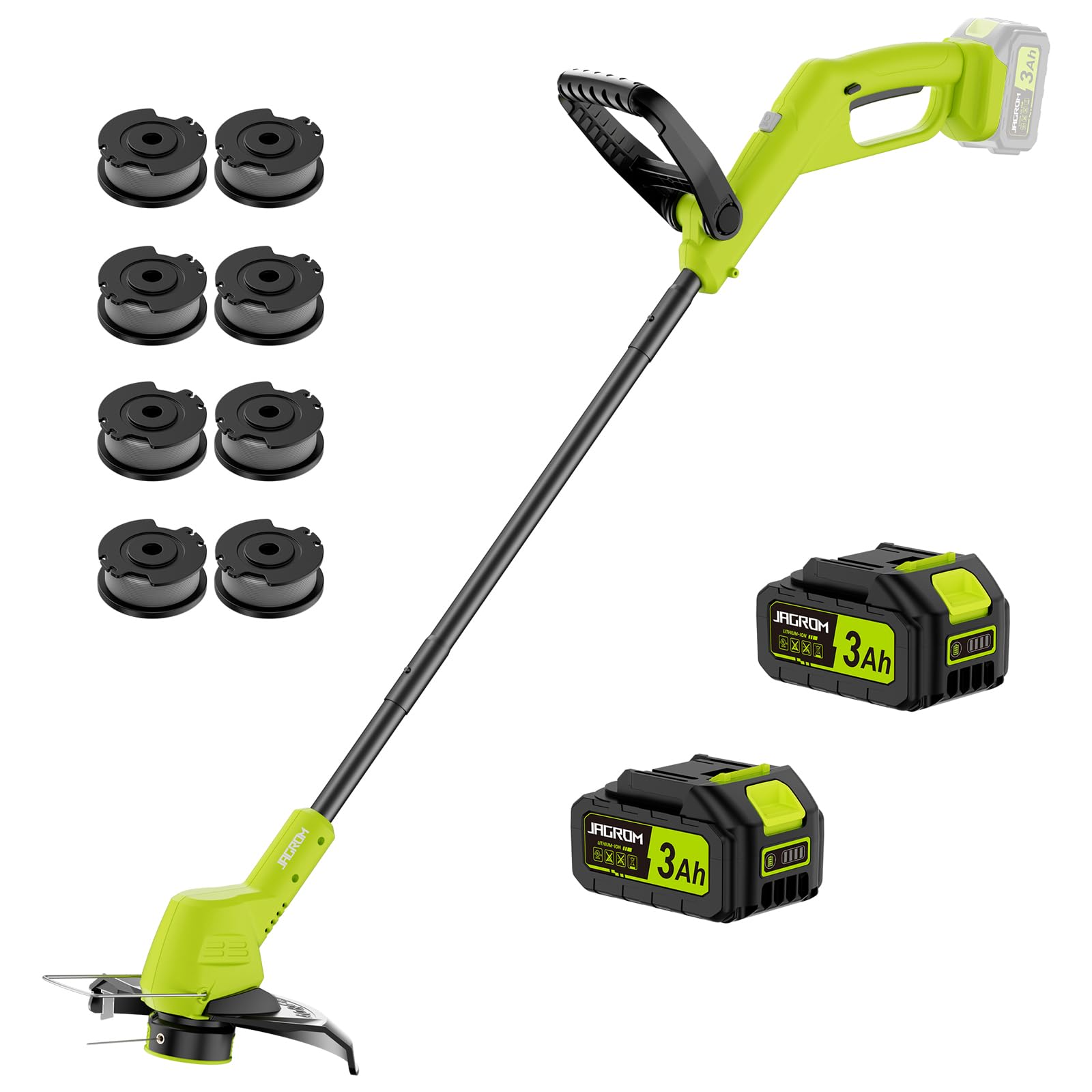 20V String Trimmer Cordless with 2x3.0Ah Battery and Charger, Battery ...