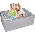 Amazon.com: Foam Ball Pit - 42"x 30"x 13.8" Ball Pits for Toddlers ...