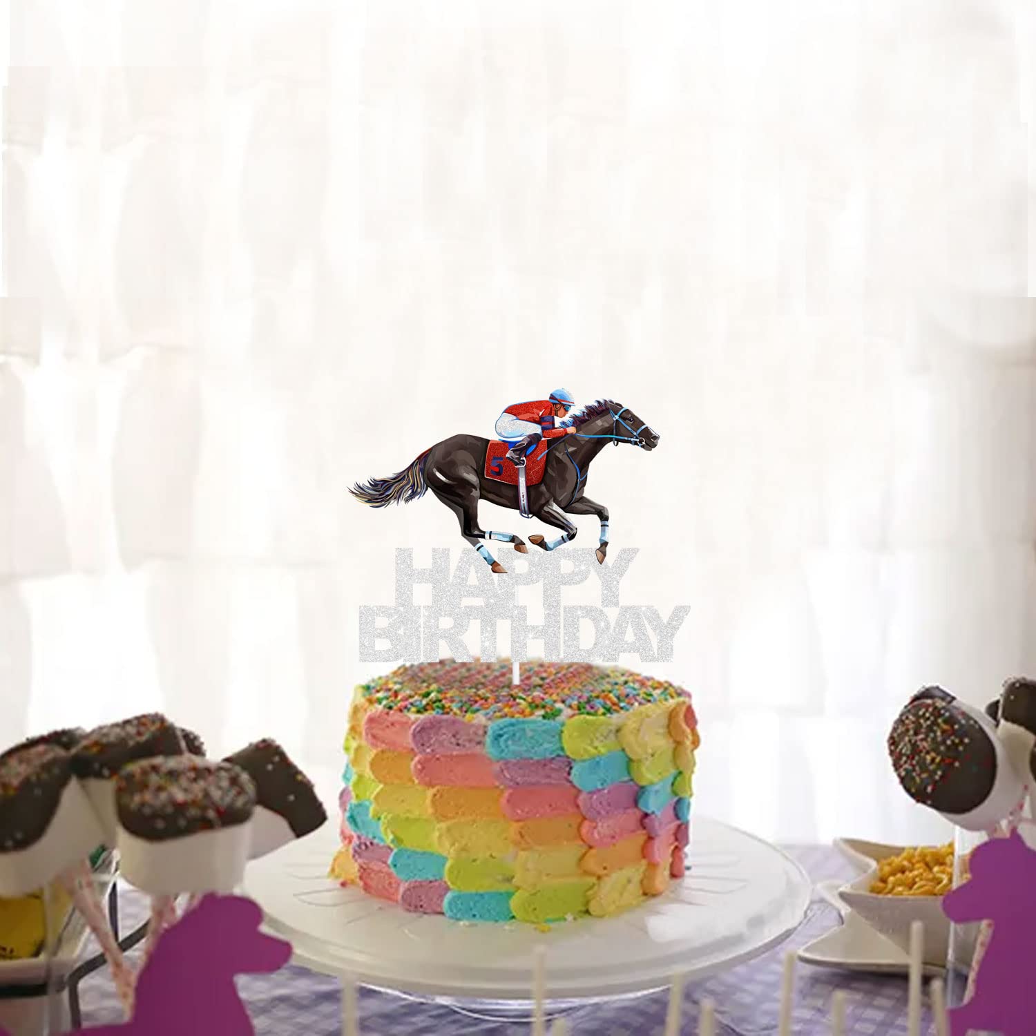 Mua Jockey Birthday Cake Topper - Horse Racing Themed Party or ...