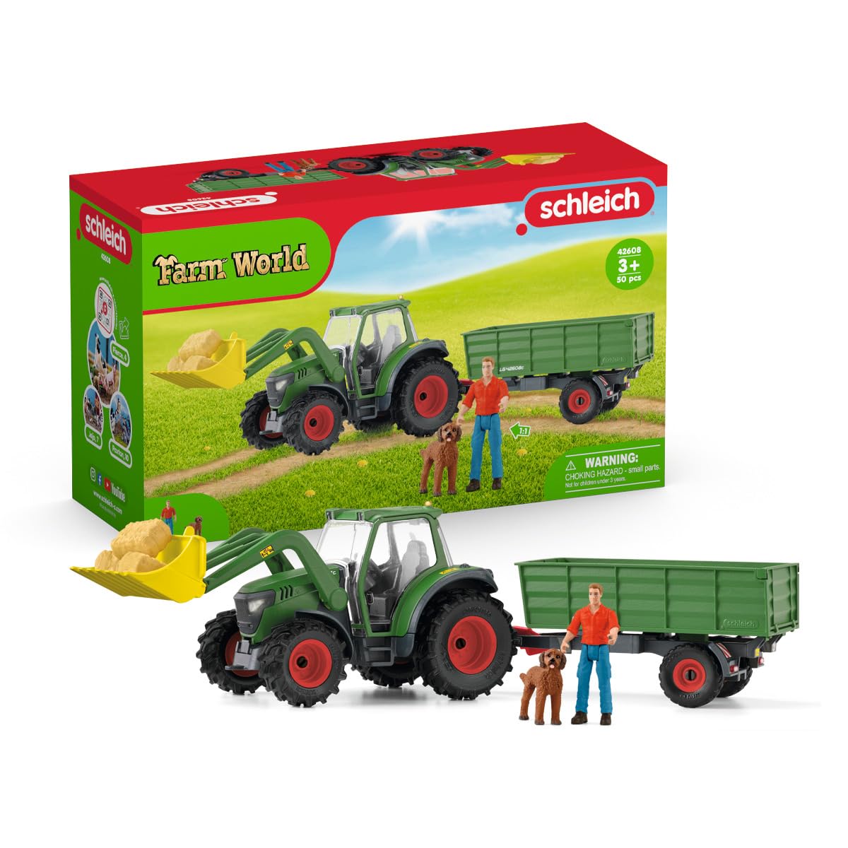 Mua Farm World New 2024 Tractor with Trailer 8-Piece Playset with ...