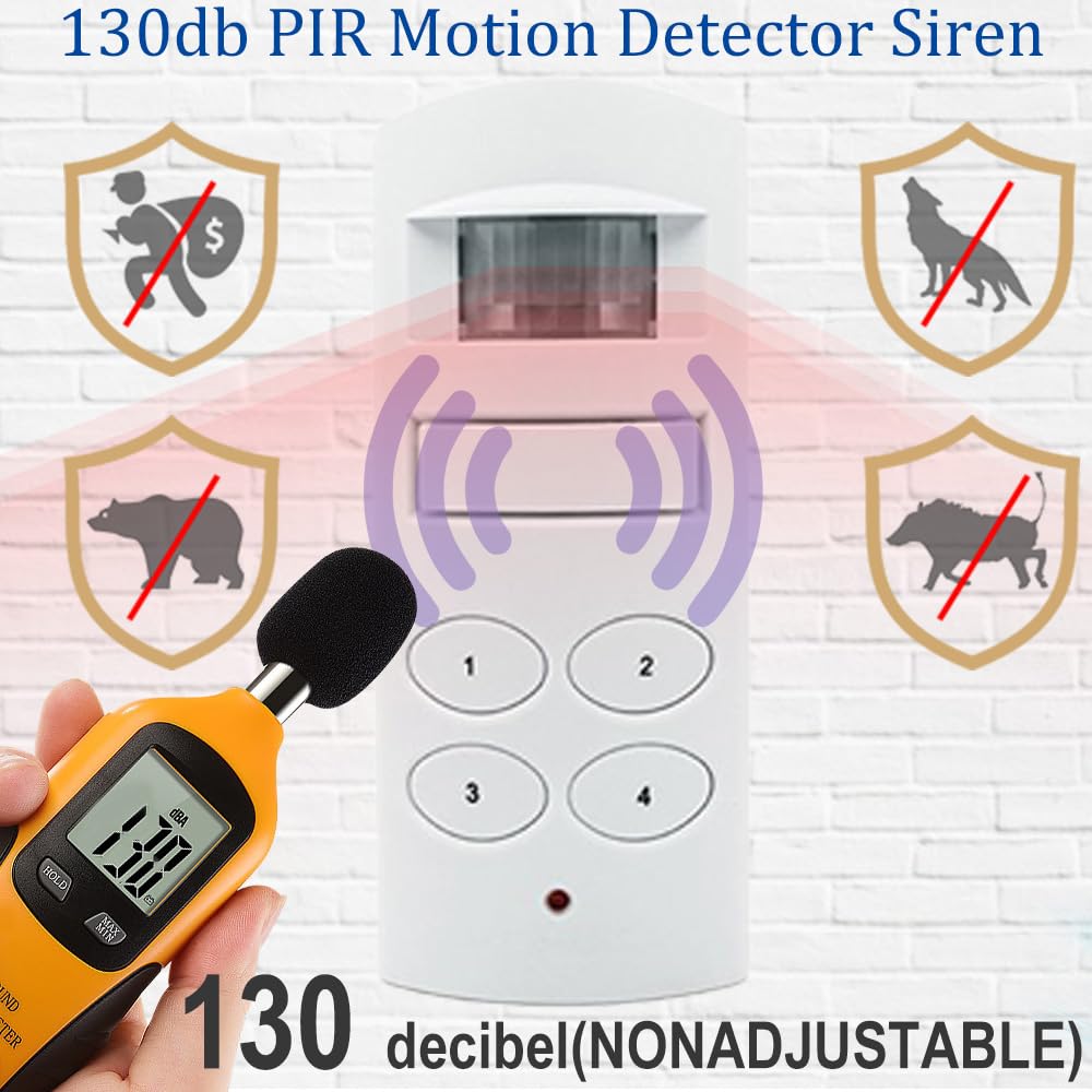 Mua Keypad Motion Sensor Alarm for Garage, Shed. Loud 130dB Siren. USB ...