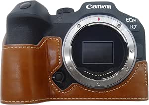 Amazon.com : Rieibi EOS R7 Case - Quality PU Leather Half Case for ...
