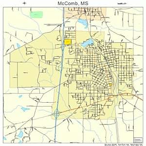 Amazon.com: Large Street & Road Map of McComb, Mississippi MS - Printed ...
