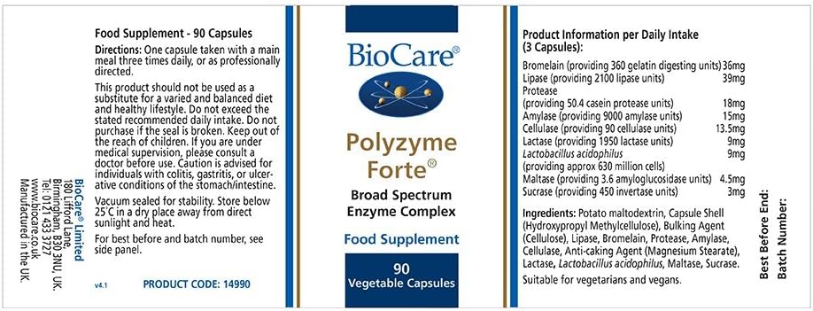 BioCare Polyzyme Forte (Enzyme Complex) – BigaMart