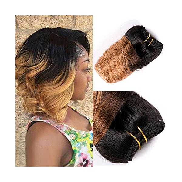 8 Inches Brazilian Human Hair Bundles 4-6 Pcs Water Wave Loose Wave ...