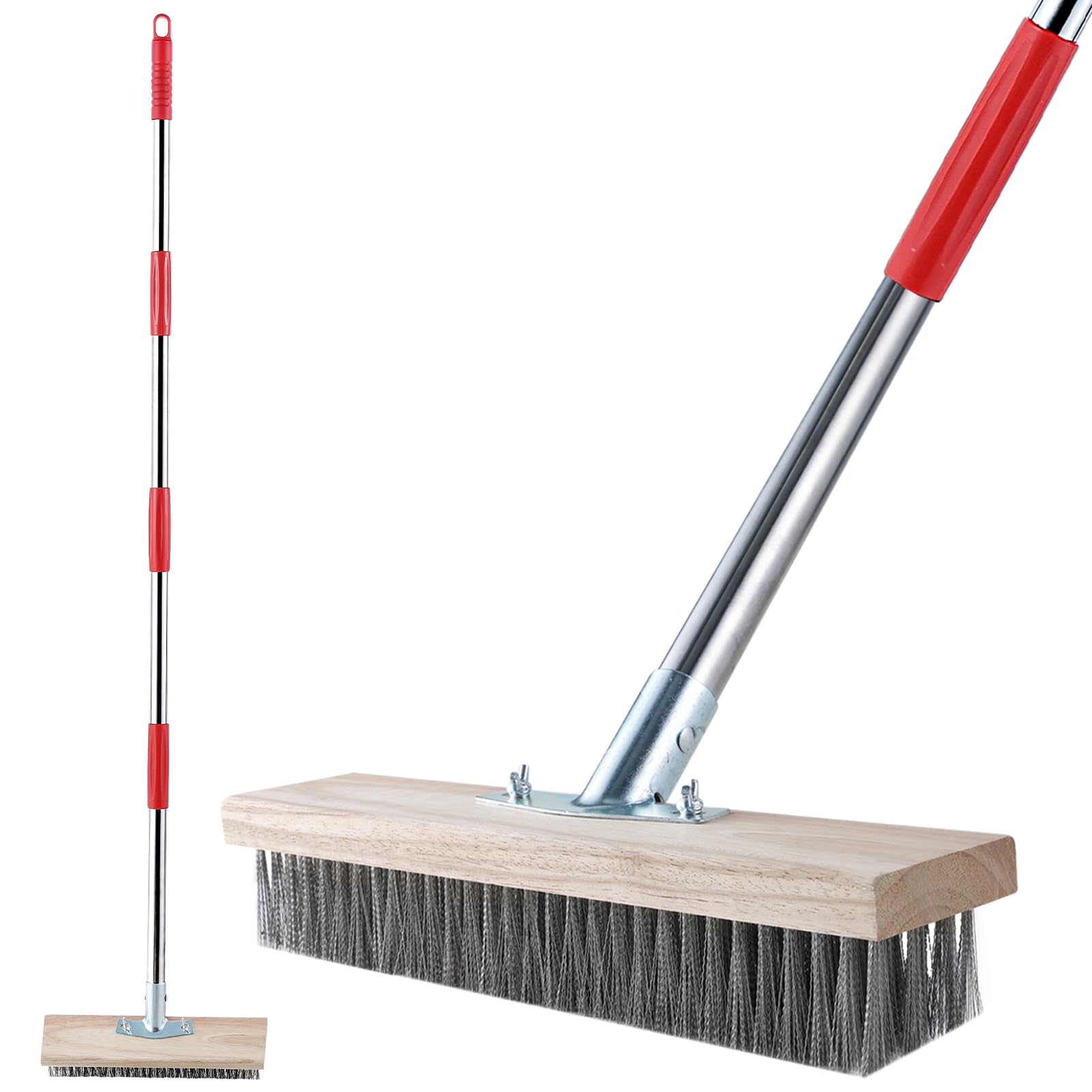 Concrete Rake GHWMYD Crack Weeder Brush Heavy Duty Wire Broom Set Moss ...