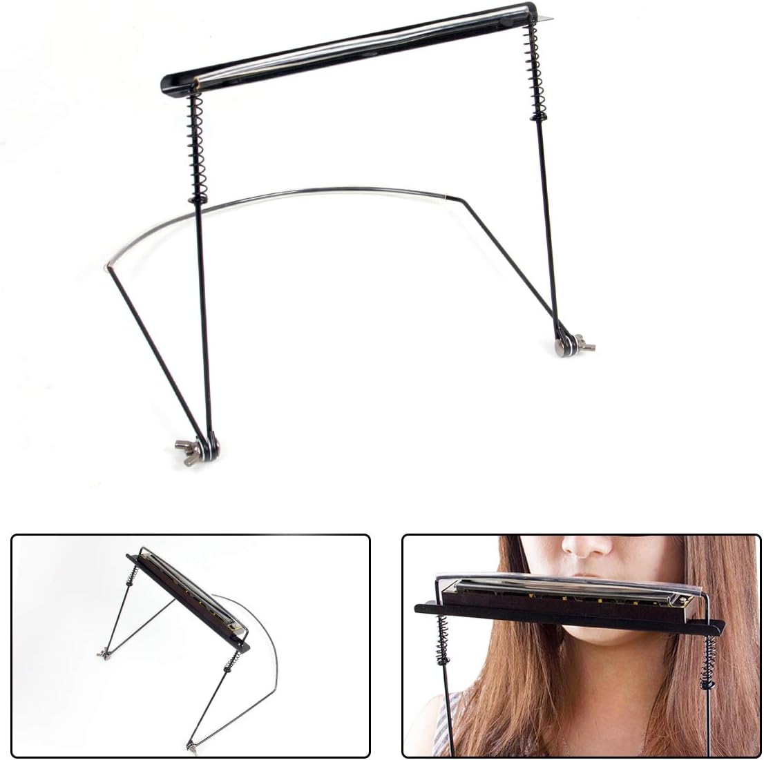 Adjustable Suitable 24 Hole 10 Hole Harmonica Neck Rack Mount Holder ...