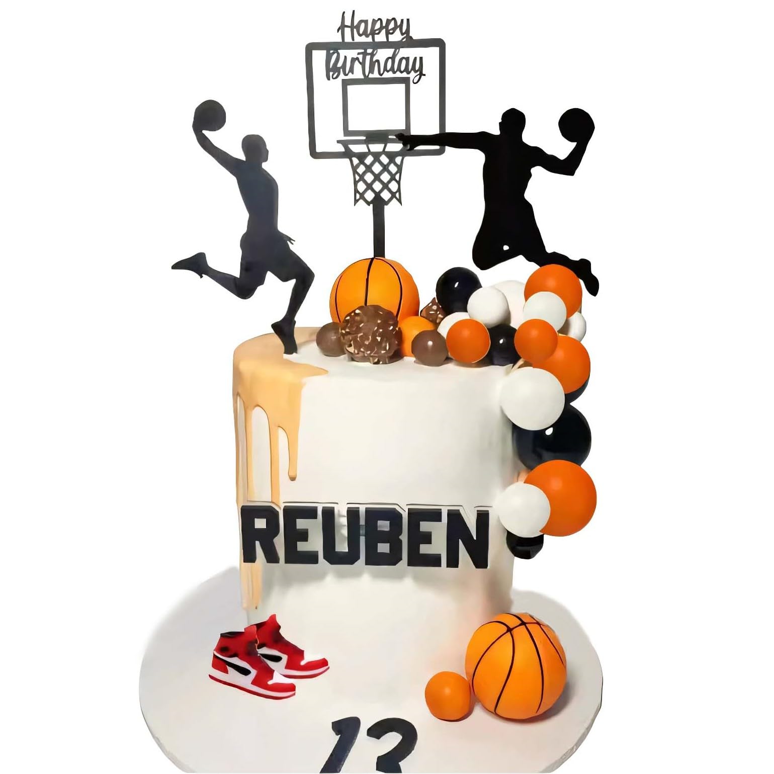 Basketball Cake Toppers, Qoadwem 22pcs Basketball Cake Toppers For Boys ...