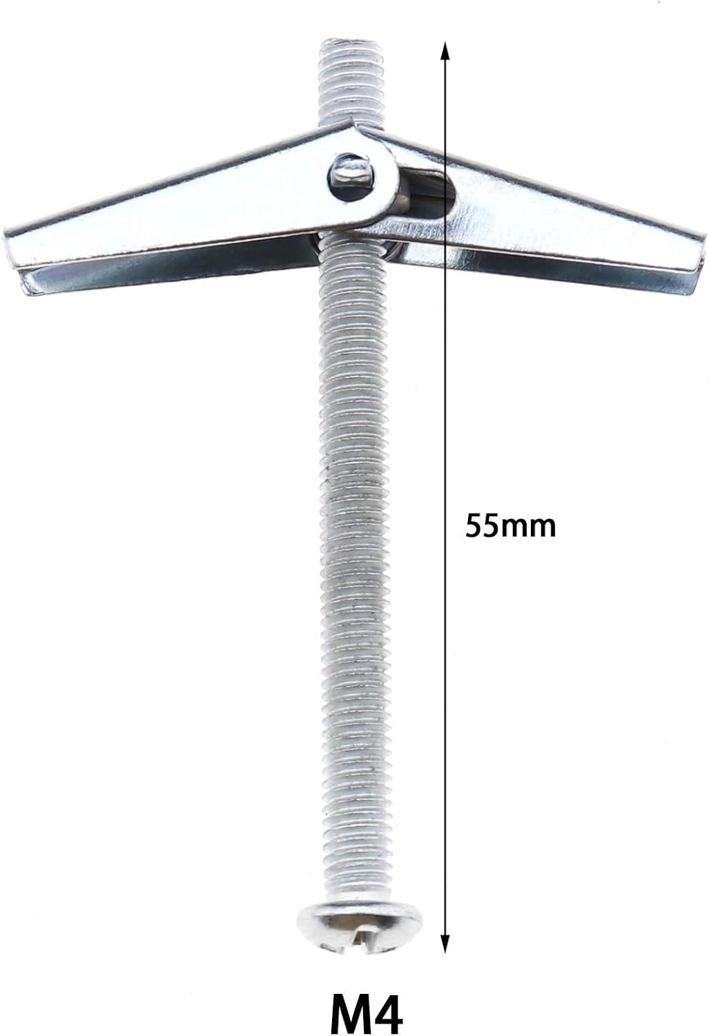 OTOTEC 50pcs Rust Resistance Round Head M4 Spring Toggle Anchors Bolt ...