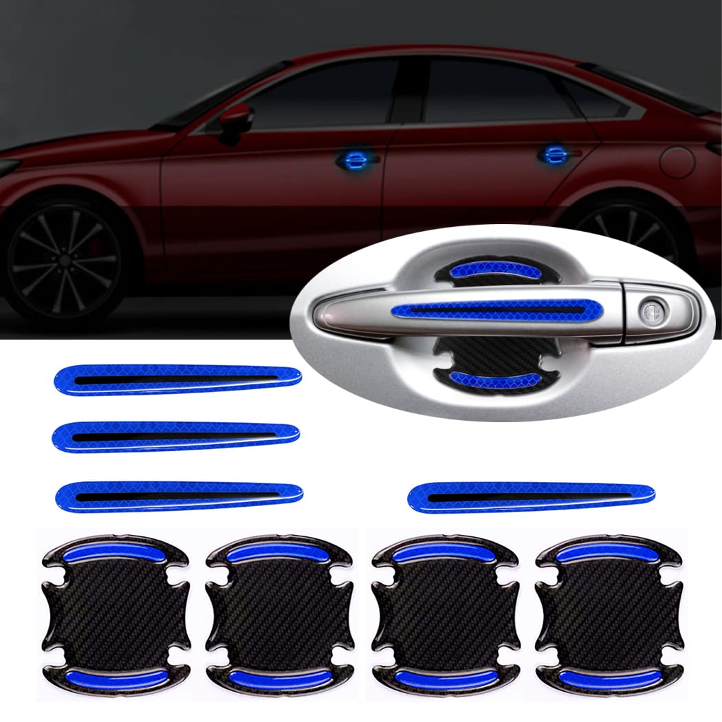 NOI 8pcs Universal 3D Carbon Fiber Texture car Door Handle Door Bowl ...