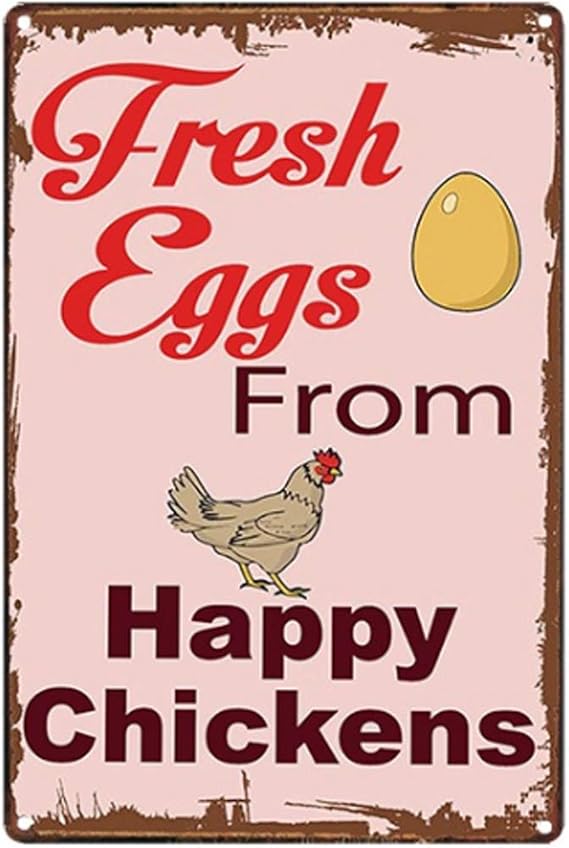 Amazon.com: Original Vintage Design Fresh Eggs from The Happy Chickens ...