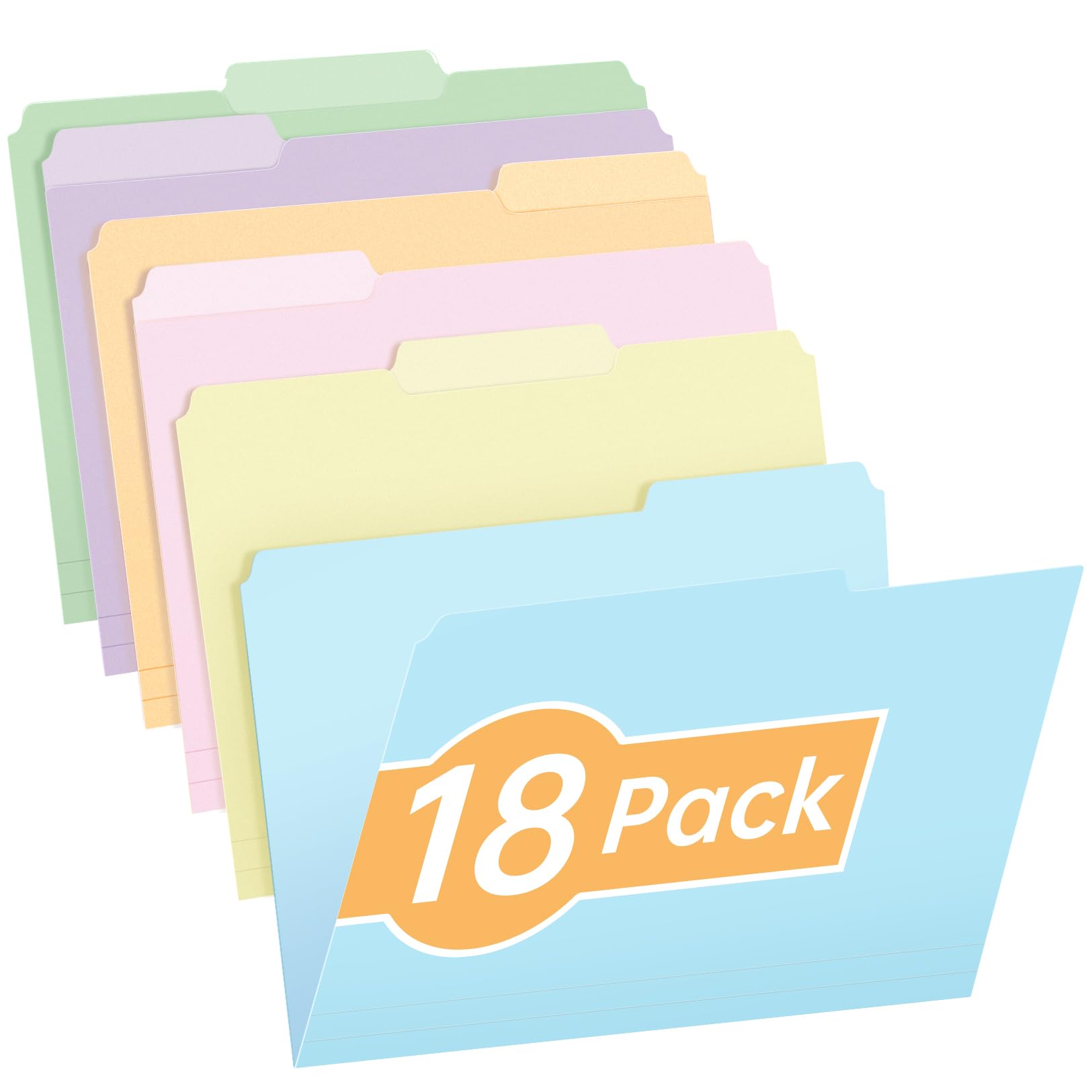 Mua Sooez 18 Pack Plastic File Folders with Pastel Color, Heavy Duty ...