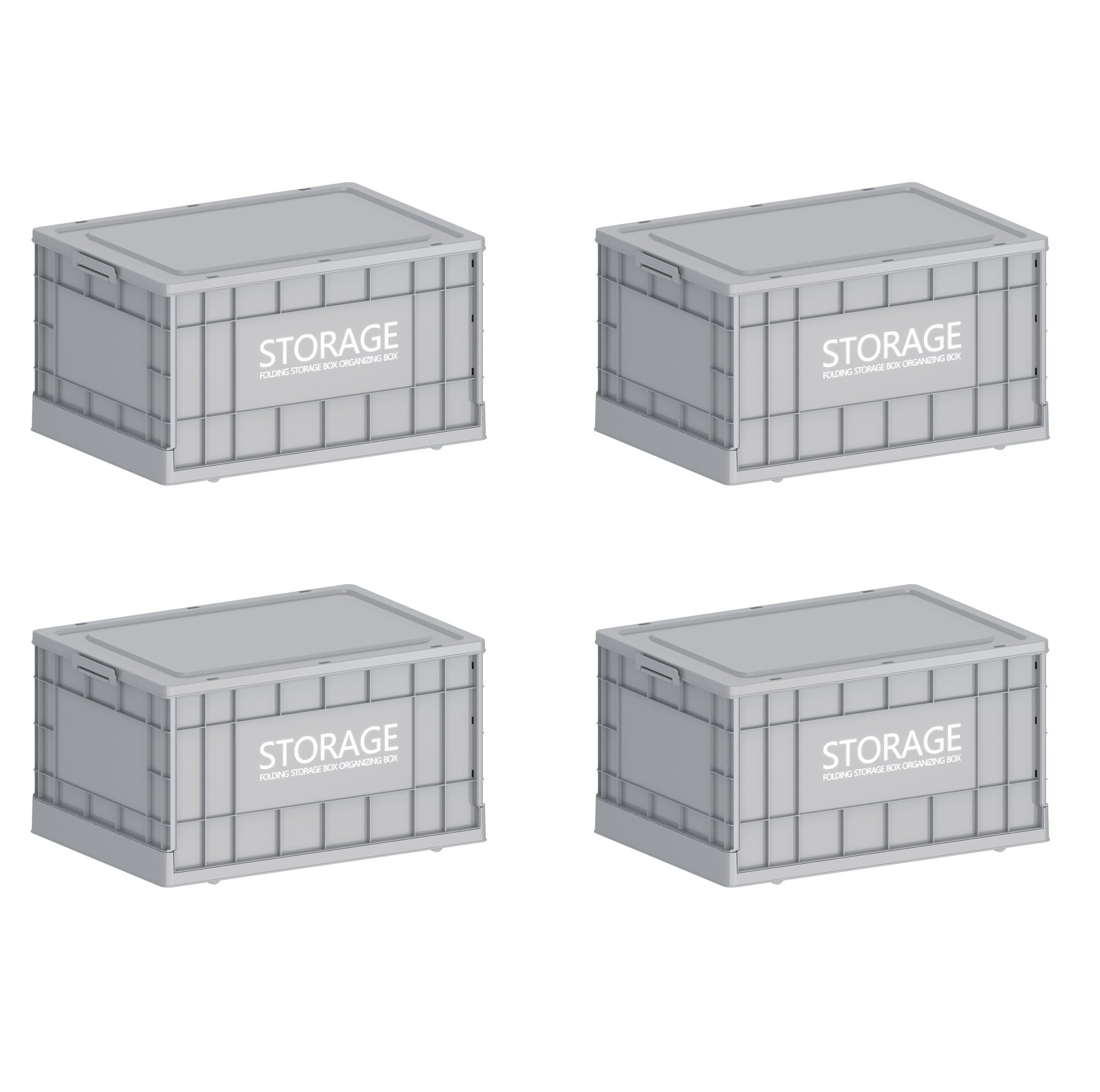 SAILUN Green Bins with Lids, Totes for Storage Stackable Collapsible ...