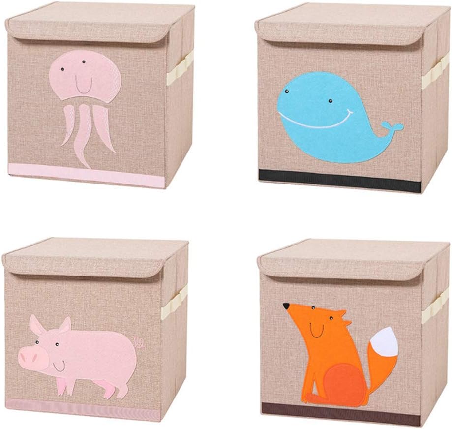 HNYG kid Storage Box With Lid Cotton And Linen Cloth Children’s Toy ...