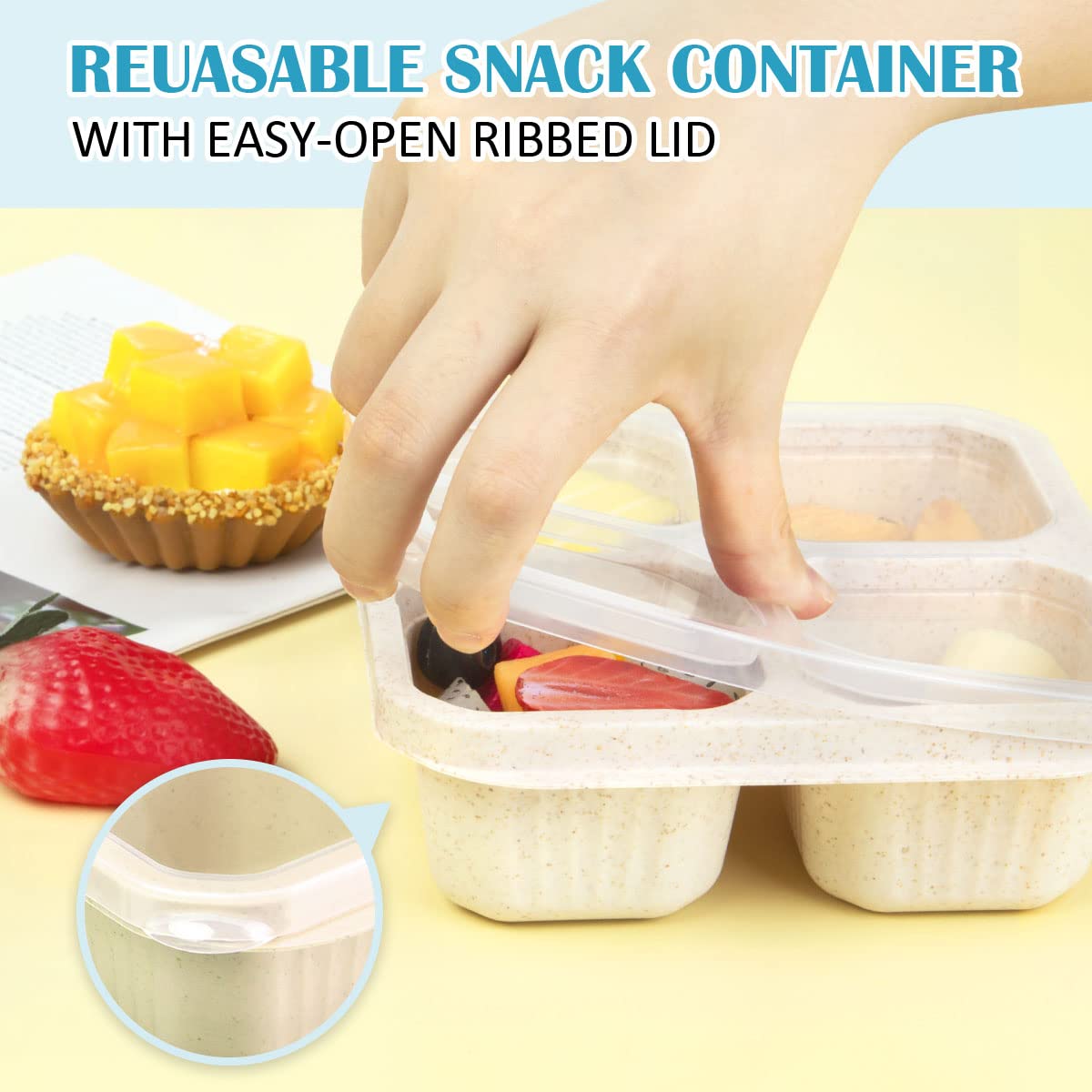 Mua 6 Pack Snack Containers, Reusable Kids lunchable Container, 4 ...