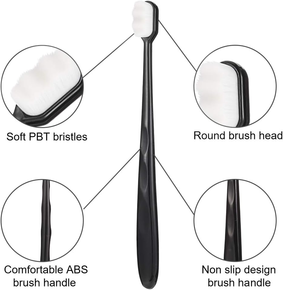 12 Pieces Soft Toothbrush, Ultra Fine Micro-Nano Toothbrush Soft Micro ...