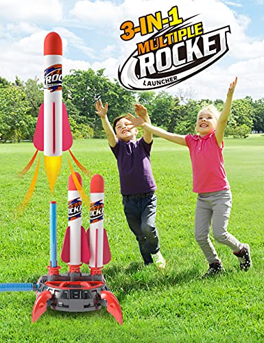 Toy Rocket Launcher for Kids,Upgrade Foam Rockets Shoots Up to 100 Ft ...