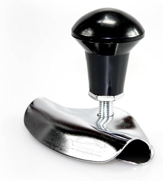 Xtremeauto® Universal, Black and Silver Steering Wheel/Brodie Knob For ...