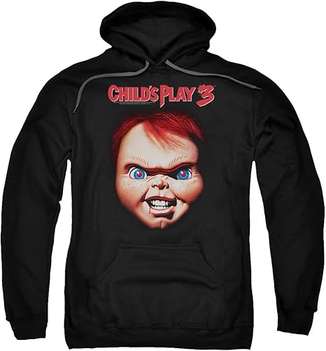 Amazon.com: A&E Designs Childs Play Hoodie Chucky Close Up Black Hoody ...