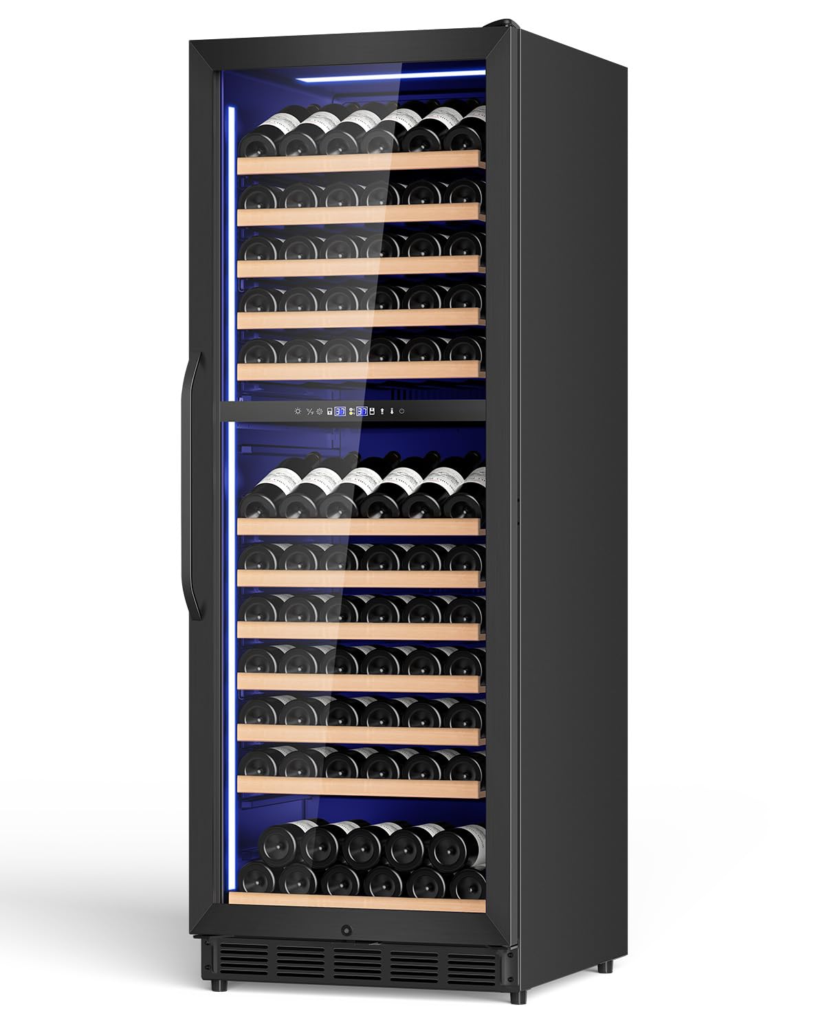 24" Inch Dual-Zone Wine Fridge, Freestanding/Built-in Wine Cooler ...