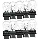 Amazon.com: Lanuovx 3157A(amber) Bulbs 20 Pack,12V 3047 3057 3157LL ...