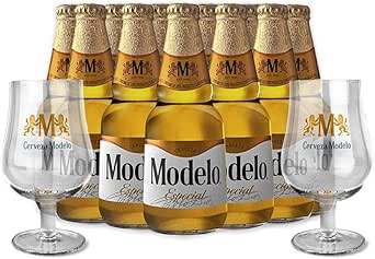 Pack 24 Cervezas Modelo Especial + 2 Copas Oficiales : Amazon.com.mx ...