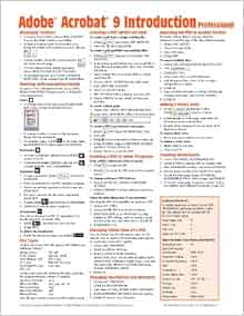 Adobe Acrobat 9 Quick Reference Guide (Cheat Sheet of Instructions ...