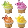 Amazon.com: DECOPAC Butterfly Brights Cupcake Rings (12 Count ...