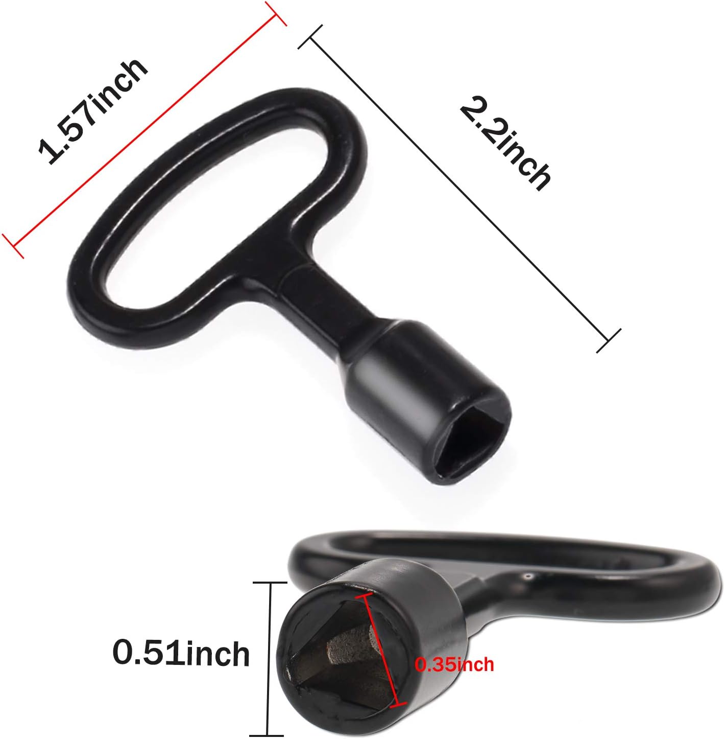 Whaline 2 Pack Gas Meter Box Key, Black Electric Meter Box Key Metal ...