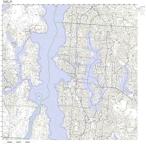 Seattle, WA ZIP Code Map Not Laminated : Amazon.ca: Office Products