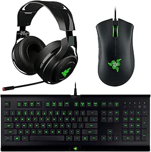 Razer Gaming Bundle - Cynosa Pro Keyboard, DeathAdder Mouse, ManO'War ...
