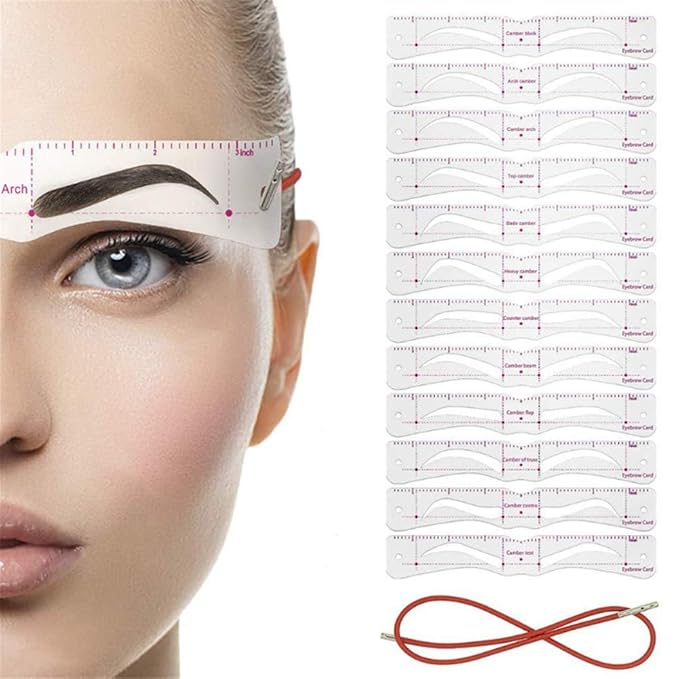 Amazon Reusable Eyebrow Stencil Stickers Kit Beauty
