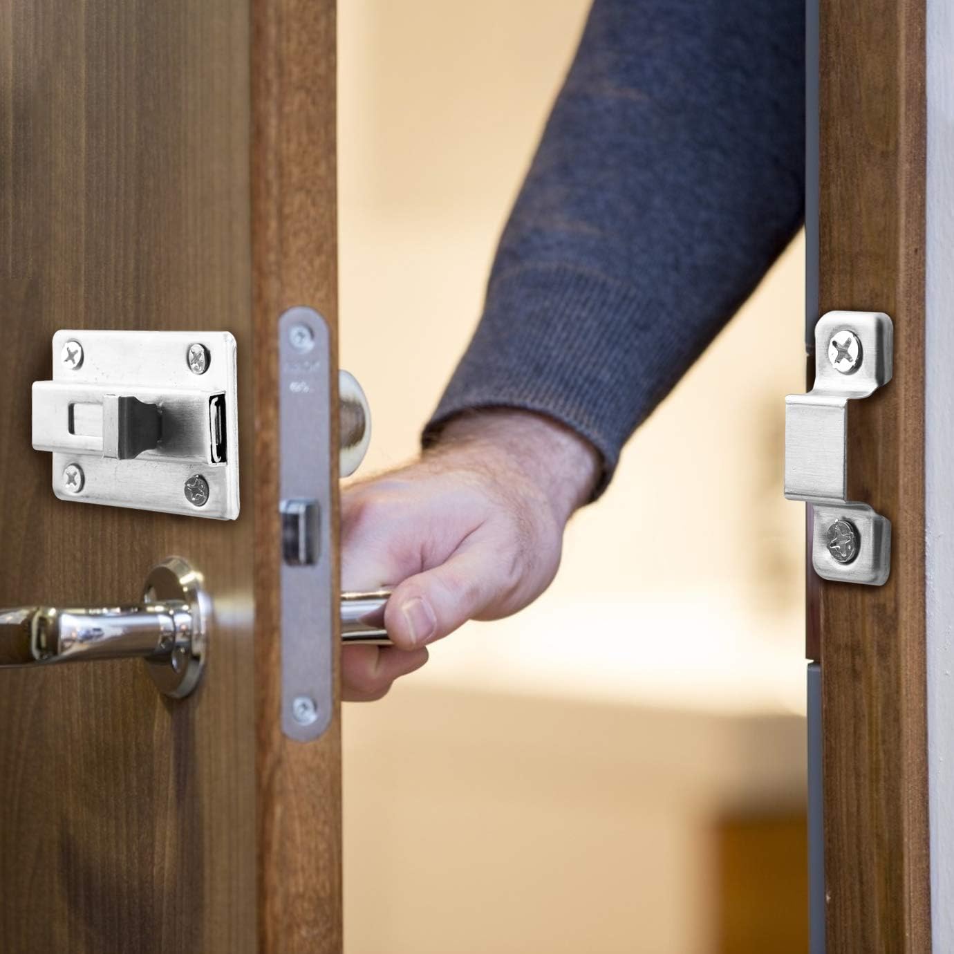 WXJ13 4 Pieces 3 inch Mounted Slide Bolt Door Bolts Door Latches ...