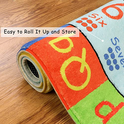LIVEBOX Kids Rug ABC Educational Baby Play Mat, 3' x 5' Washable ...