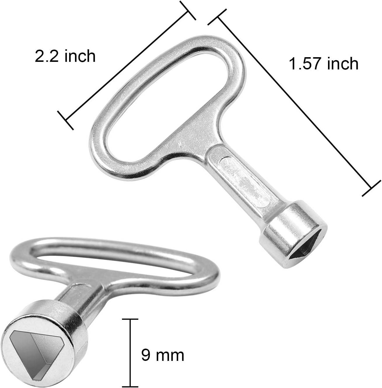 URATOT Silver Radiator Key and Gas Meter Box Key with Carabiners ...