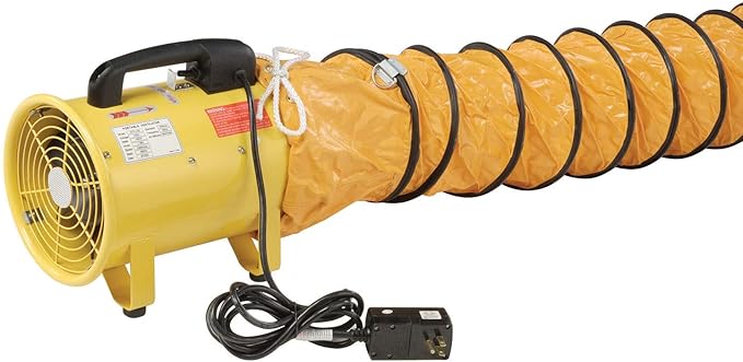 Portable Ventilation 8" Fan With 16' Flexible Ducting - - Amazon.com
