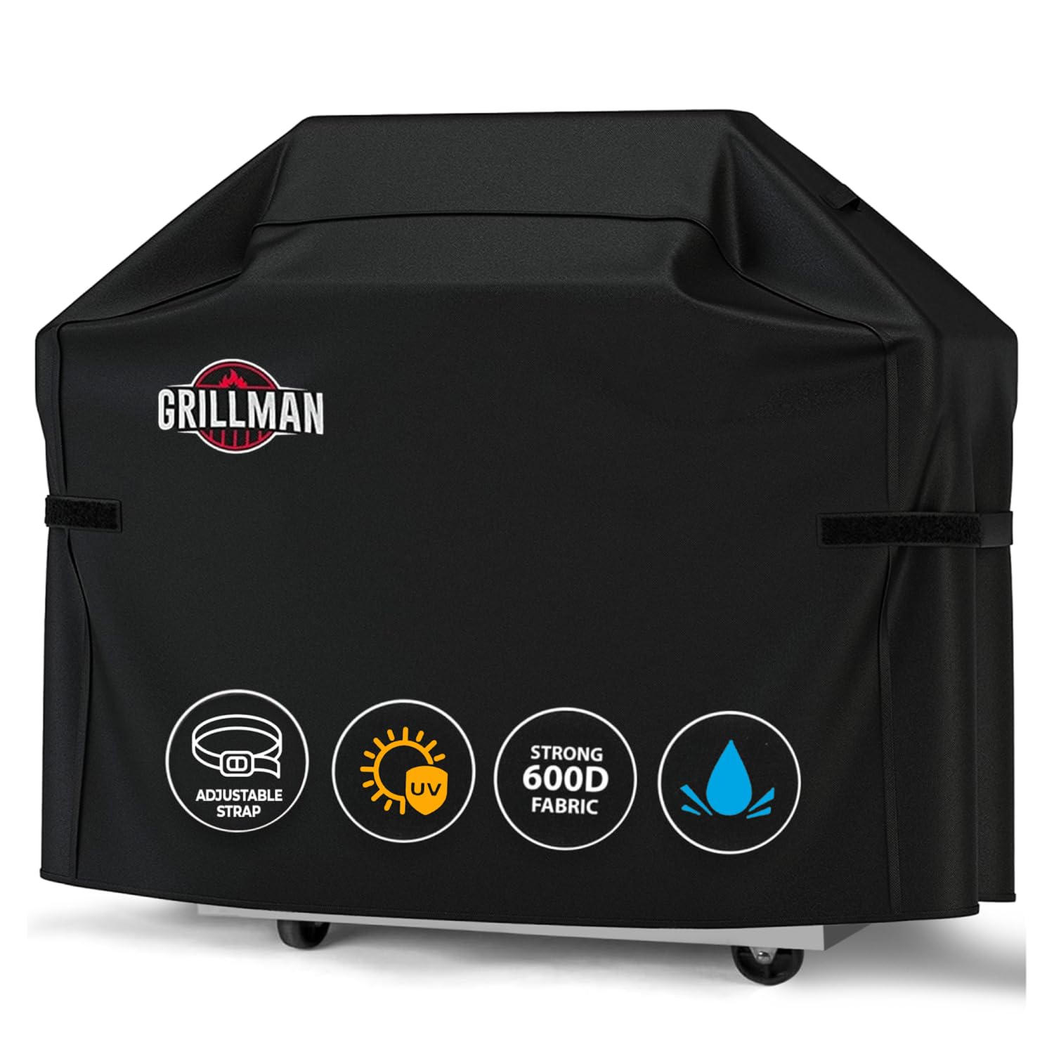 Grillman Large Rip-Proof Waterproof BBQ Grill Cover, Barbeque Grill ...