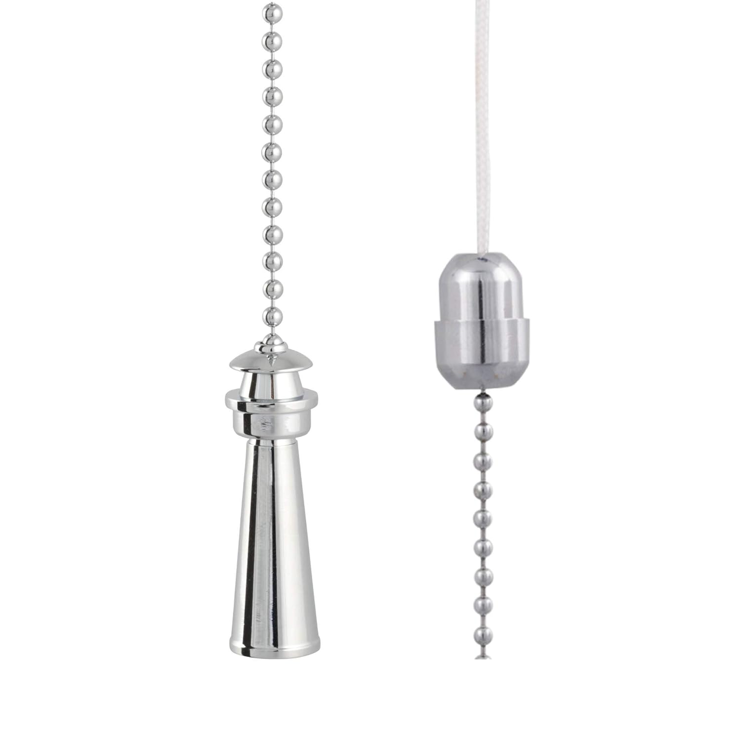 Light Pull Chain Cord Chrome Lighthouse 46x13mm with 800mm Matching ...