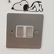 Cute Home Snoopy in a Nap Beautiful Pattern Light Switch/Socket Sticker ...