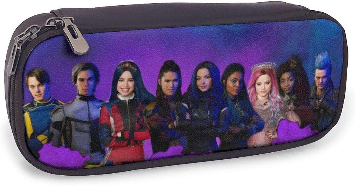 Descendants 3 Leather Pencil Case Zipper Pen Storage Bag Student ...