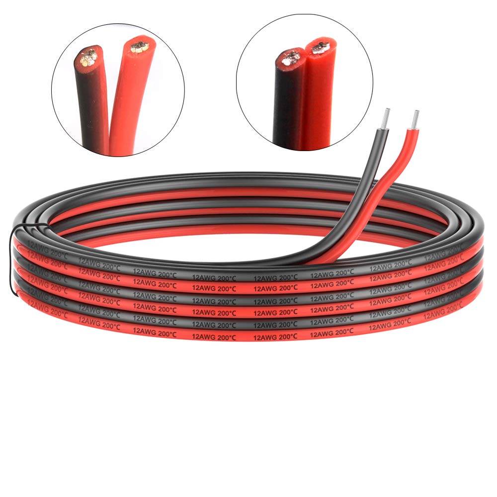 Cable eléctrico de calibre 12 - 22 2 conductores paralelos de alambre ...