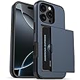 Amazon.com: Jiunai for iPhone 16 Pro Max Case Wallet Card Holder for 2 Cards IDs License Credit ...