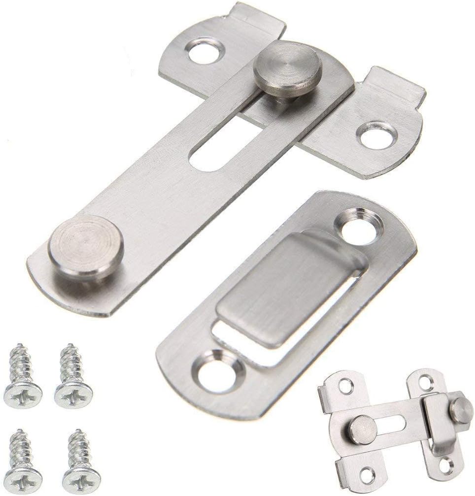 Gasea 6 Packs Stainless Steel Gate Latches Bar Latch Safety Door Locks ...