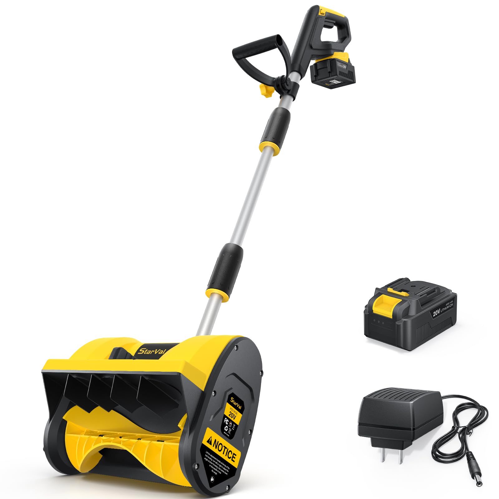 StarVal Electric Snow Shovel, 12 Inch Cordless Snow Shovel with ...