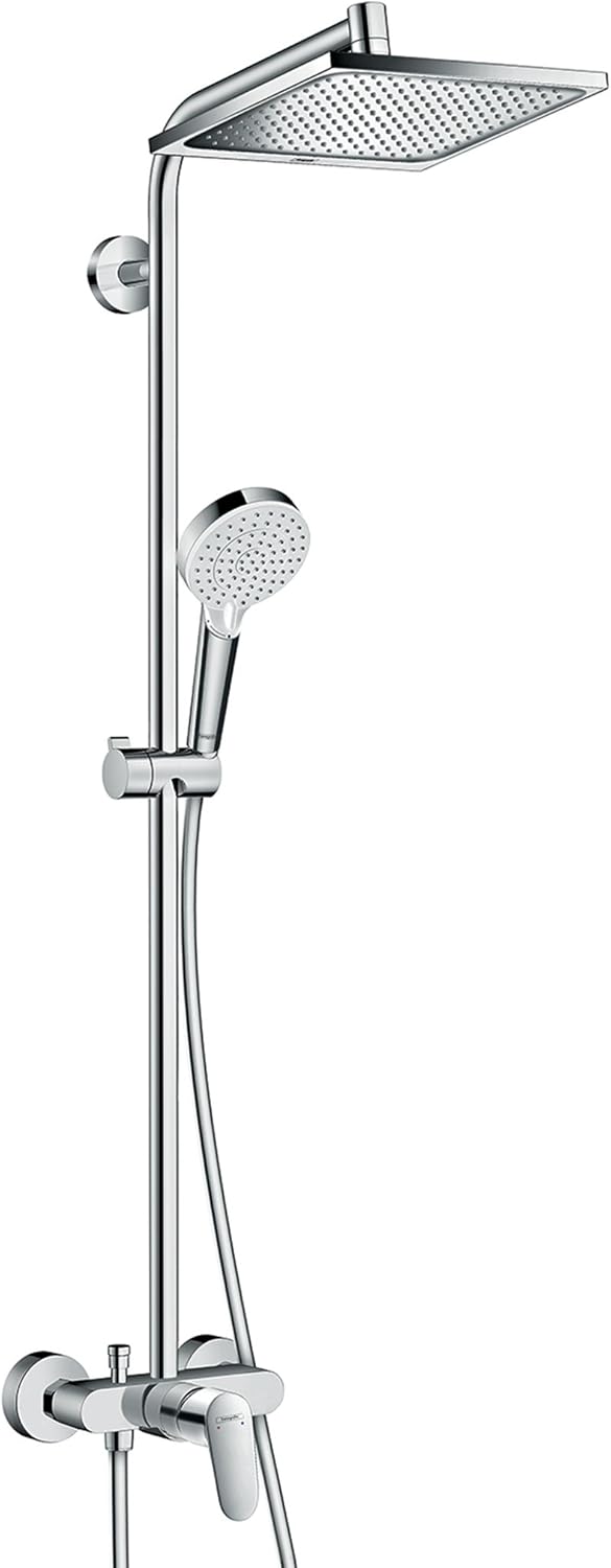 Hansgrohe 27284000 Crometta E 240 columna de ducha, 2 tipos de chorro ...