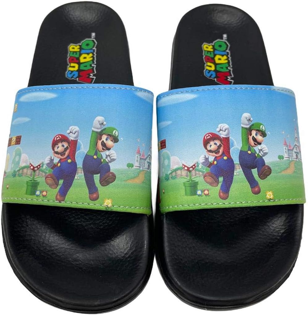 Amazon.com: Super Mario Playground Nintendo Slide Sandal, Little Kid ...