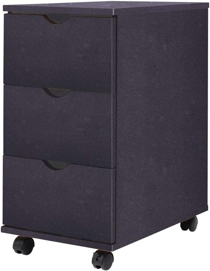 Amazon.de: vidaXL Schubladenelement Rollen 33x45x60cm Schwarz ...