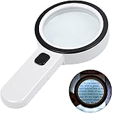 Amazon.com: Number-One 10X LED Lighted Magnifier, Handheld Magnifying ...
