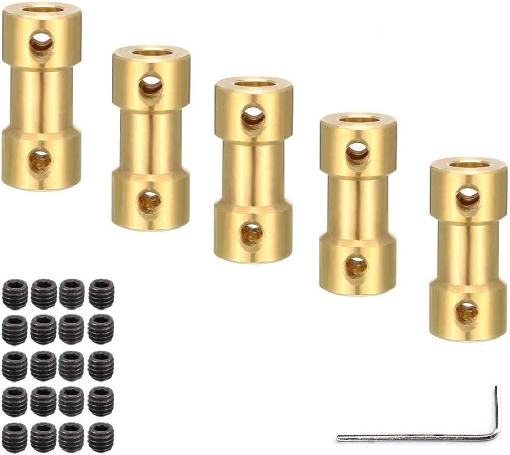 Her Kindness 5 Pcs Aircraft Boat Motor Brass Coupling Stepper Motor ...